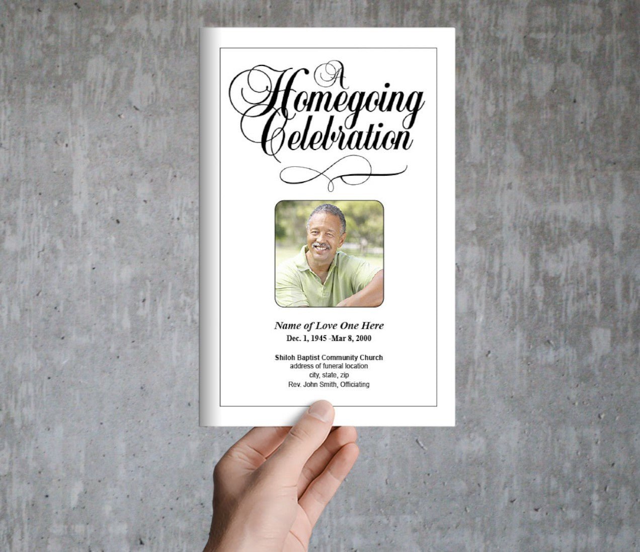 A HomeGoing Celebration Funeral Program Template - The Funeral Program ...