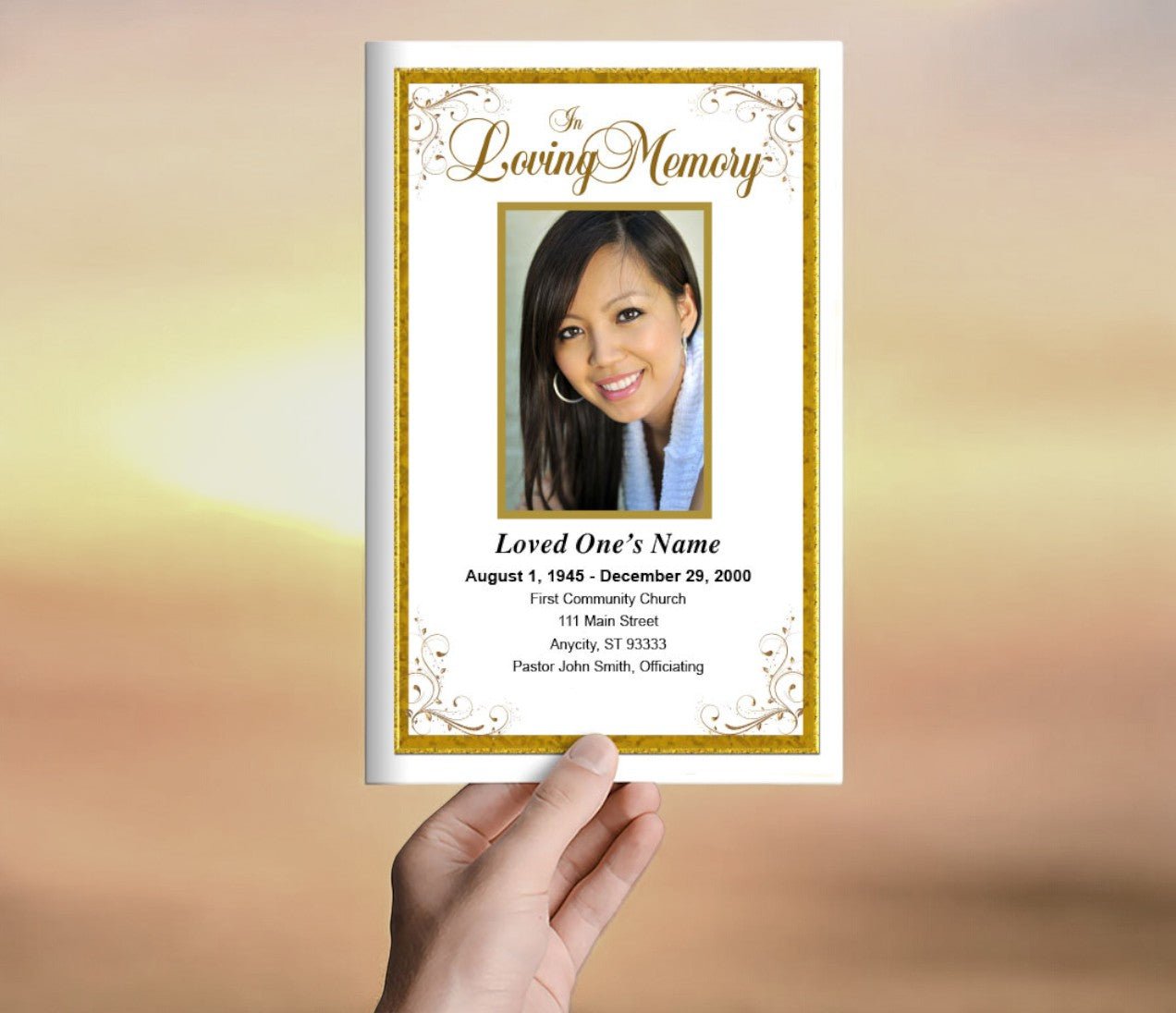 Affinity Funeral Program Template - Celebrate Prints