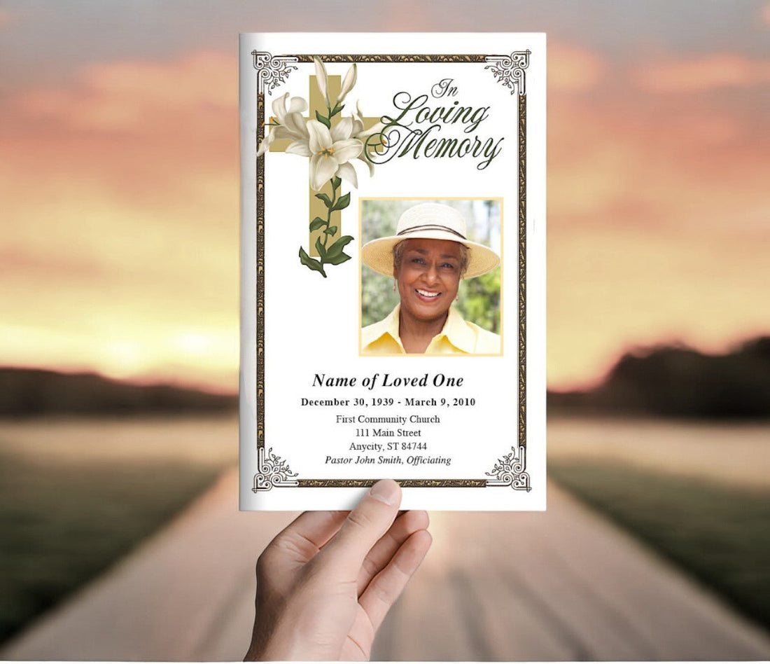 Bethany Funeral Program Template - Celebrate Prints