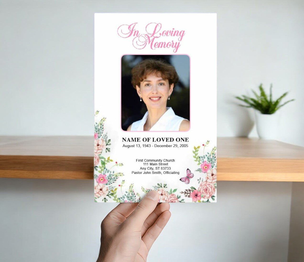 Charisma Watercolor Funeral Program Template - The Funeral Program Site ...