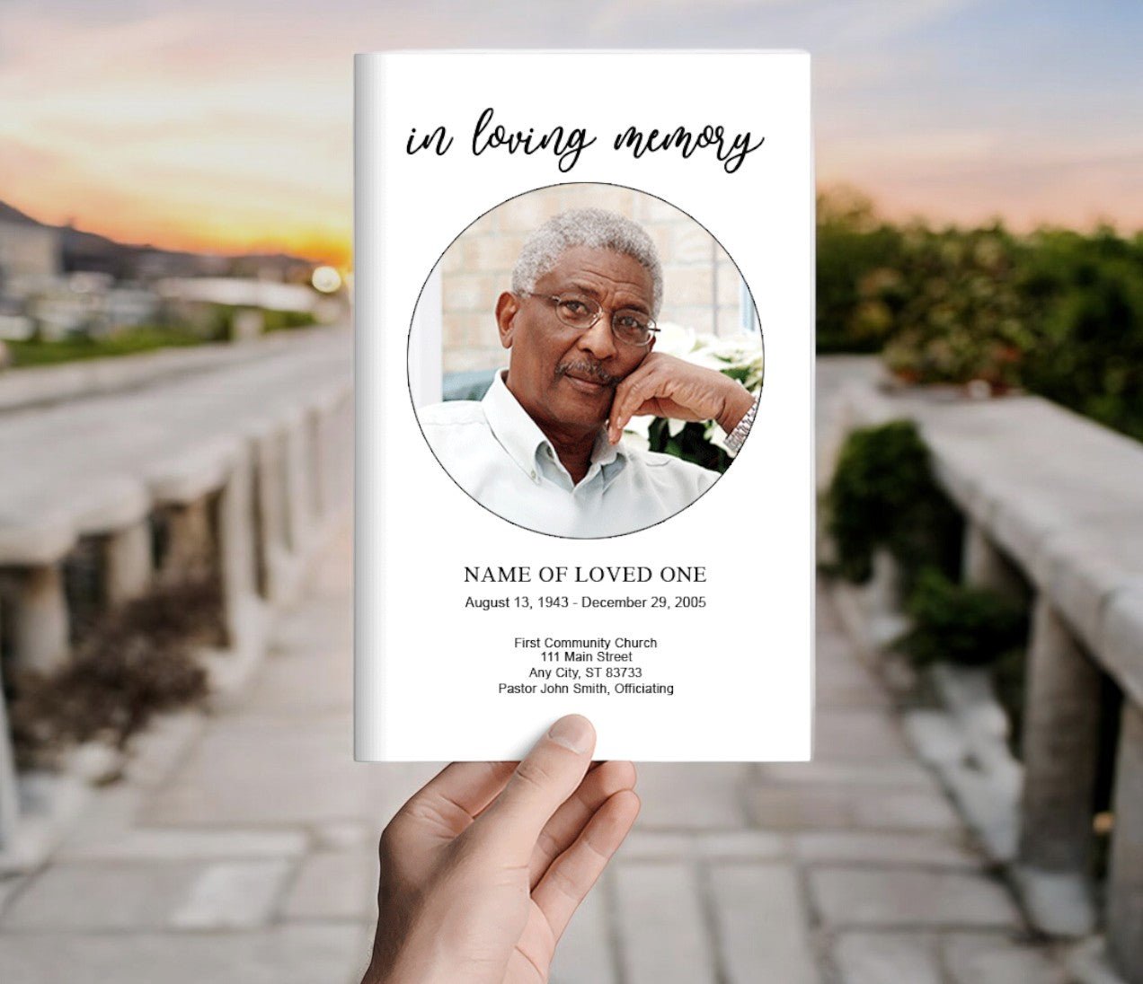 Circle Funeral Program Template - The Funeral Program Site – Celebrate ...