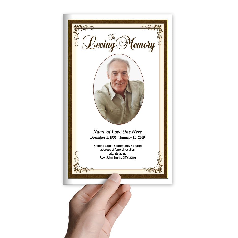 Creative Funeral Program Template - Celebrate Prints