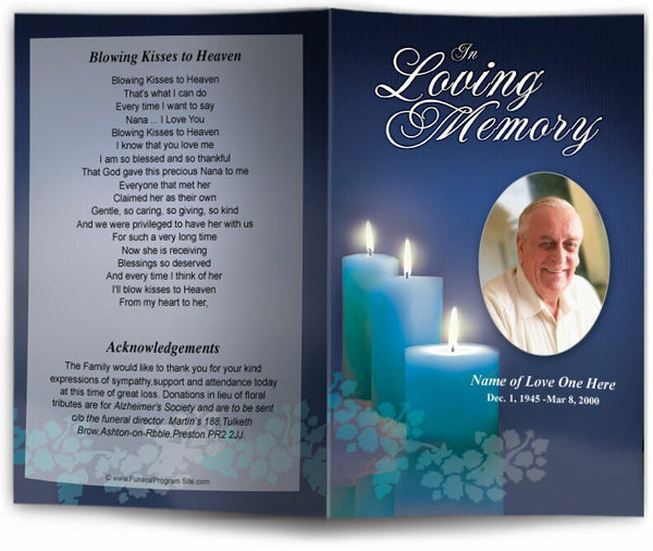 Enlighten Funeral Program Template - Celebrate Prints