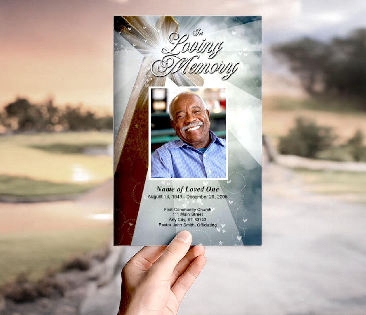 Eternal Funeral Program Template - Celebrate Prints