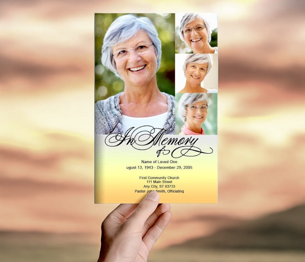 Gradient Funeral Program Template - The Funeral Program Site ...