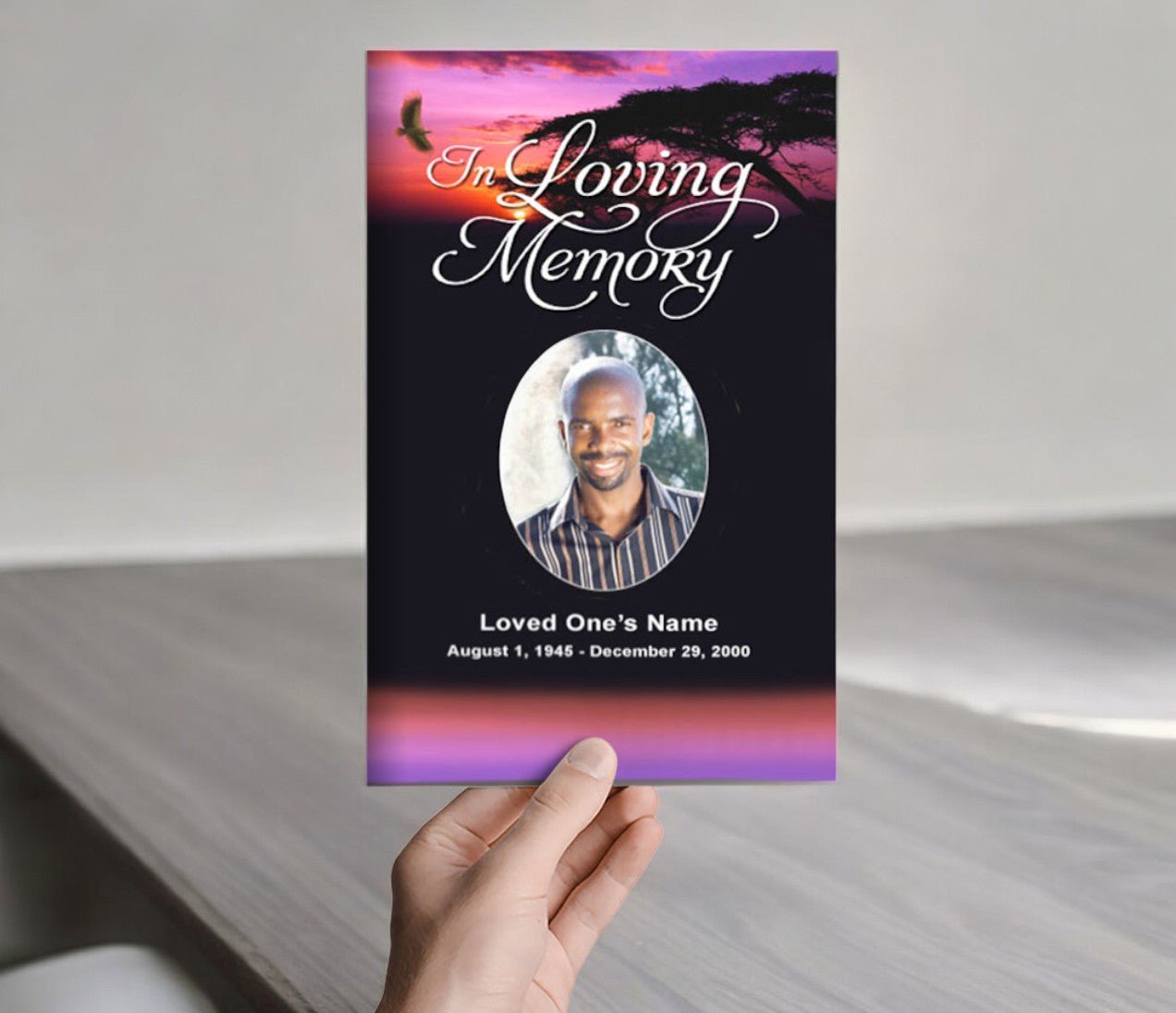 Imagine Funeral Program Template - Celebrate Prints