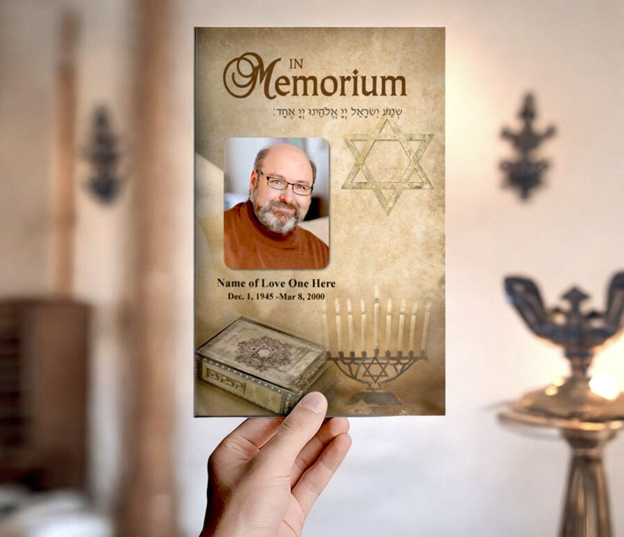 Jewish Funeral Program Template - Celebrate Prints