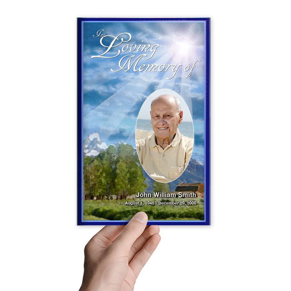 Outdoor Funeral Program Template - Celebrate Prints