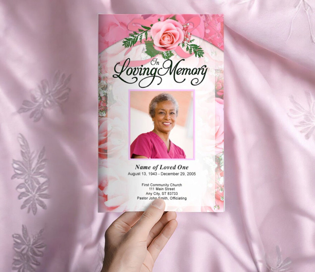 Precious Funeral Program Template - Celebrate Prints