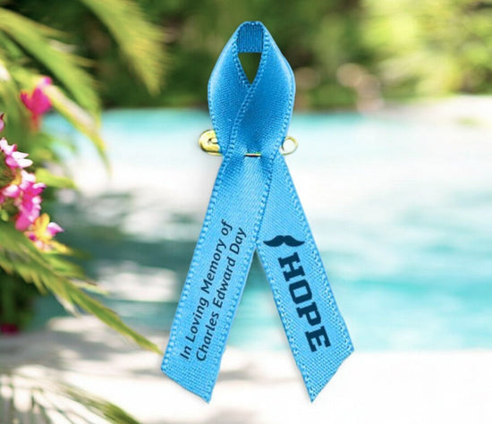 Prostate Cancer Ribbon | Blue Cancer Ribbon – Celebrate Prints