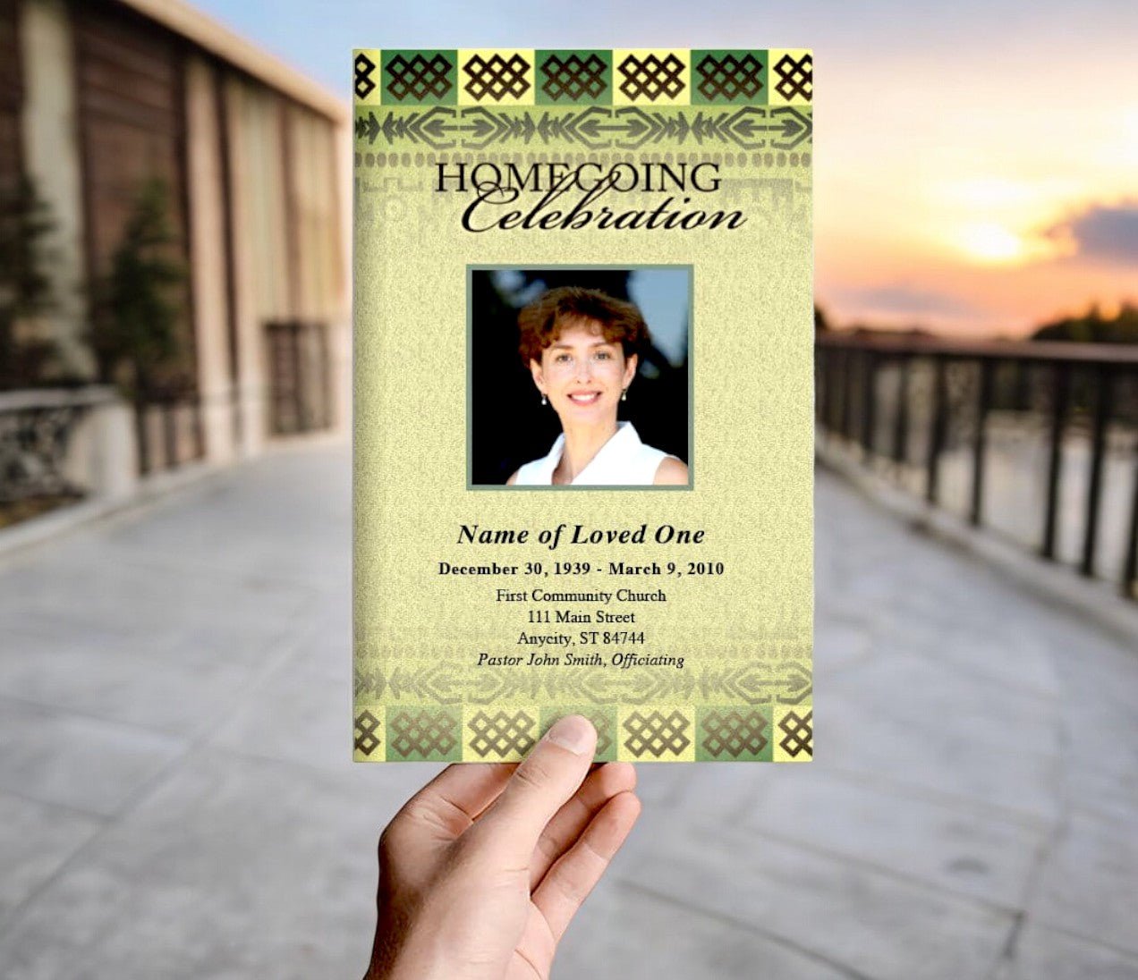 Redeemed Funeral Program Template - Celebrate Prints