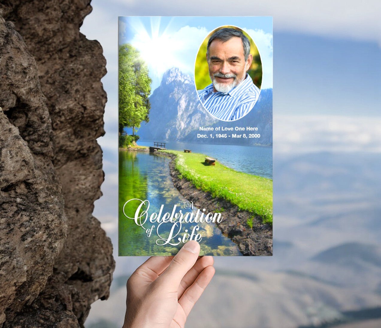 Reflection Funeral Program Template - Celebrate Prints