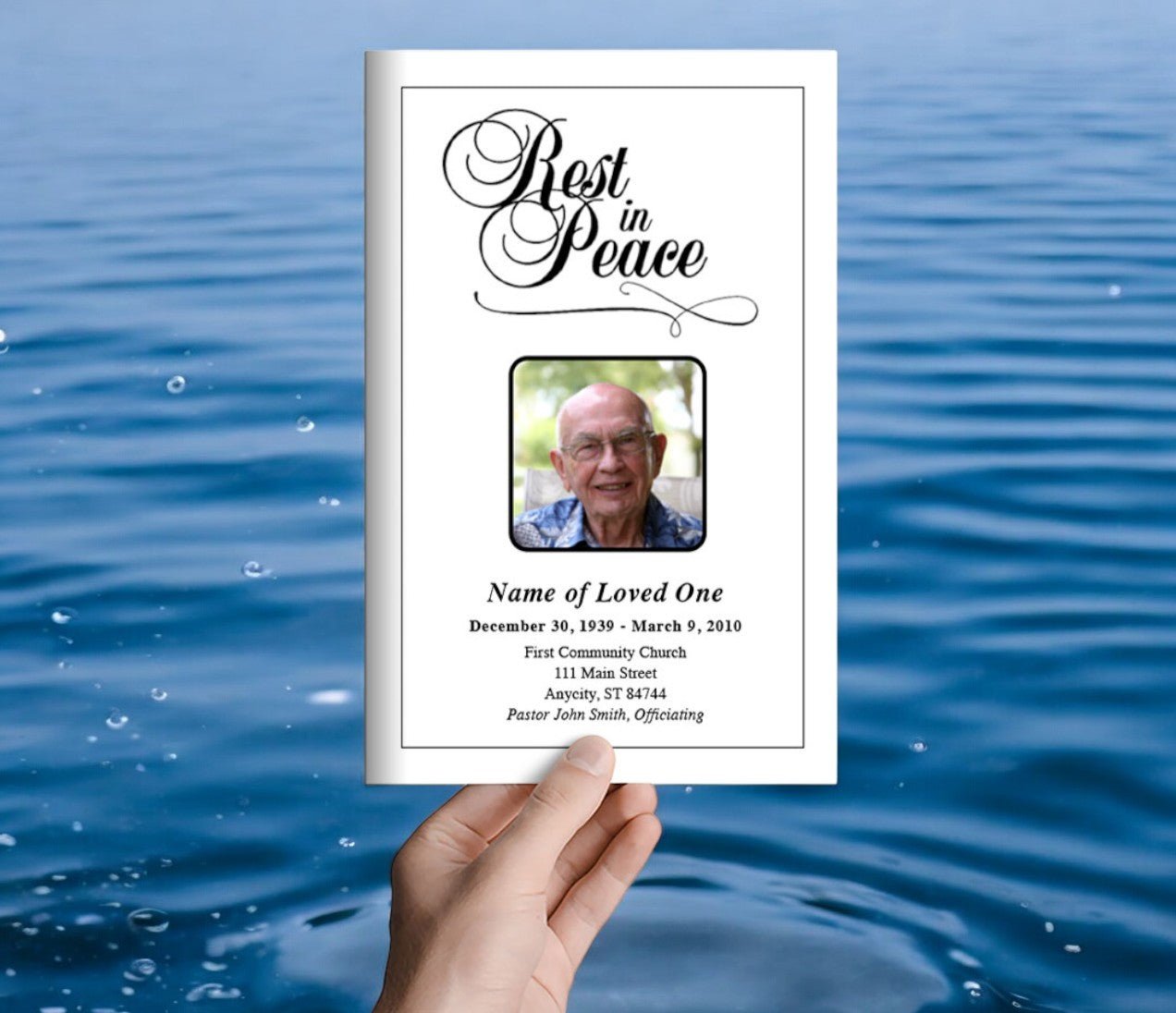 Rest In Peace Funeral Program Template - Celebrate Prints