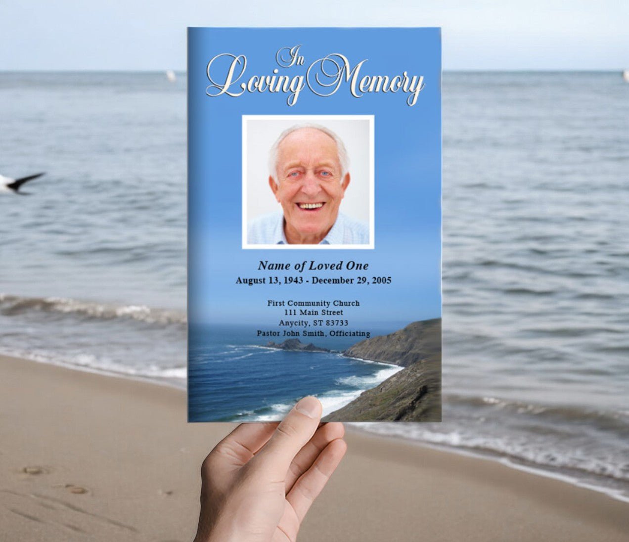 Shoreline Funeral Program Template - The Funeral Program Site ...