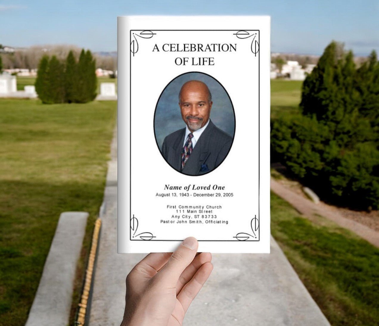 Simple Funeral Program Template - Celebrate Prints
