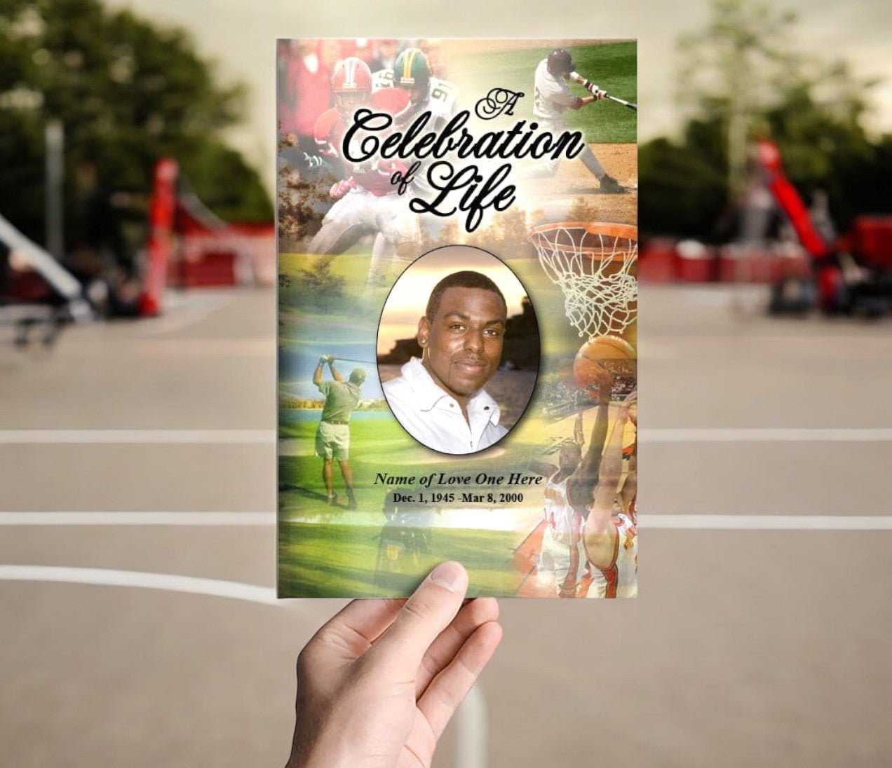 Sports Funeral Program Template - Celebrate Prints