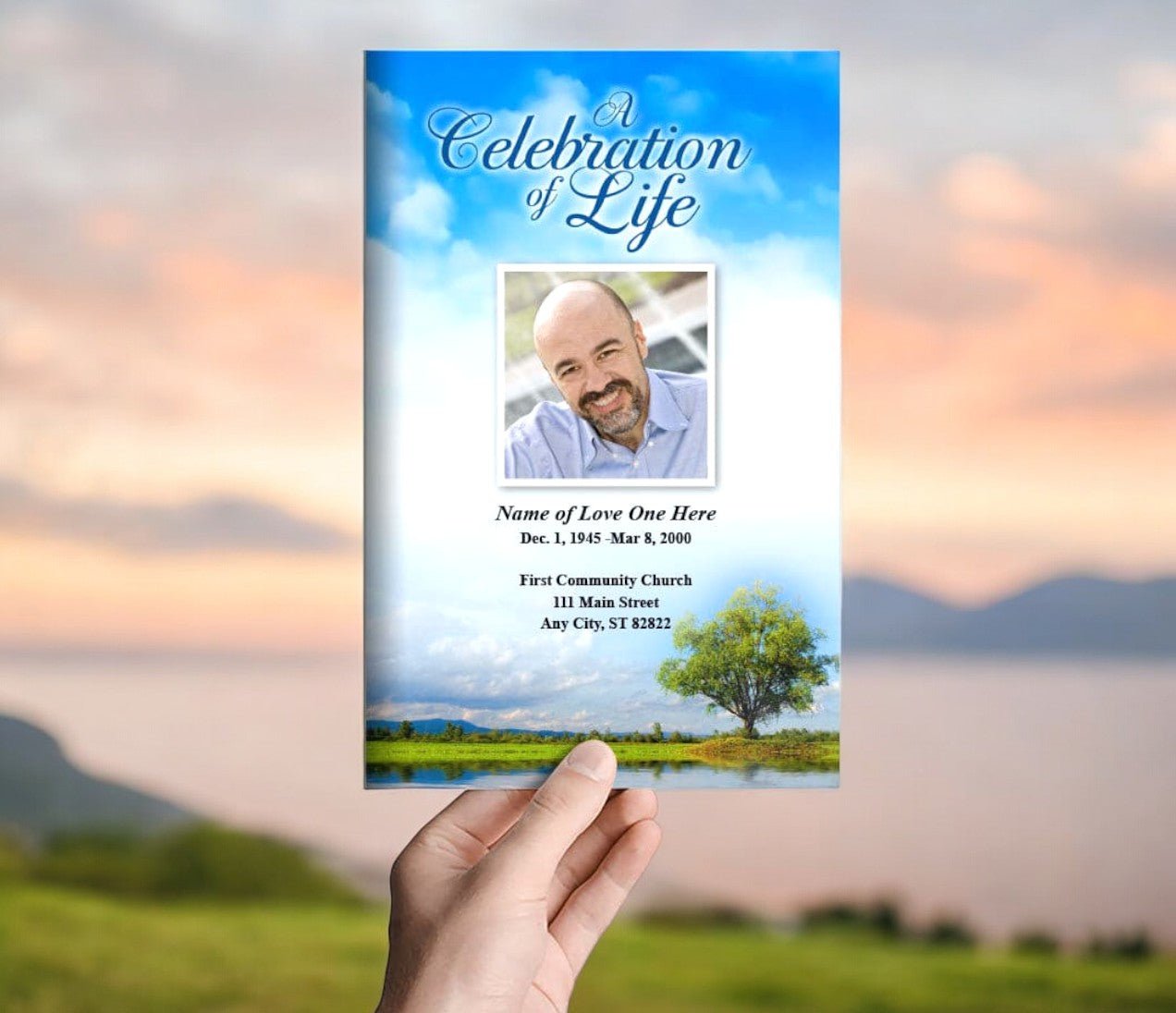 Treasure Funeral Program Template - Celebrate Prints