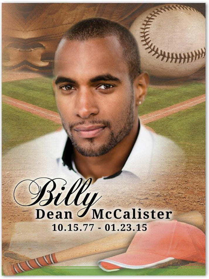 Baseball Funeral Memorial Poster - Celebrate Prints