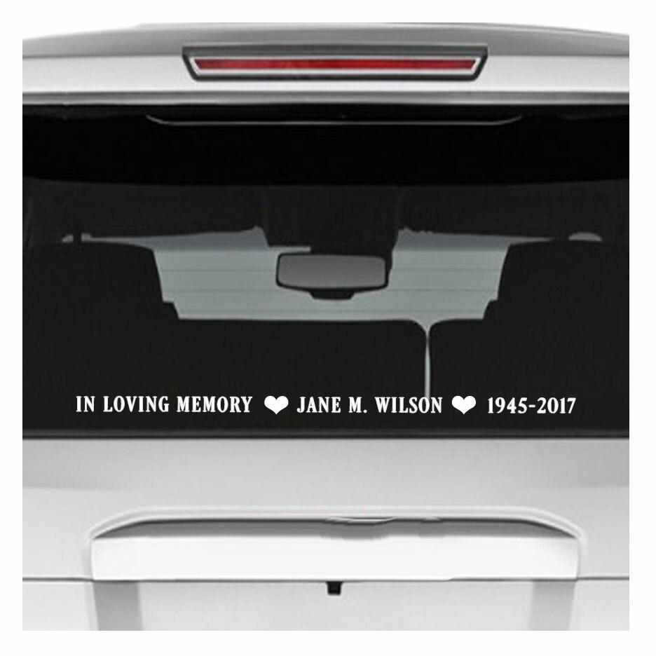 Horizontal In Loving Memory Car Decal - Celebrate Prints