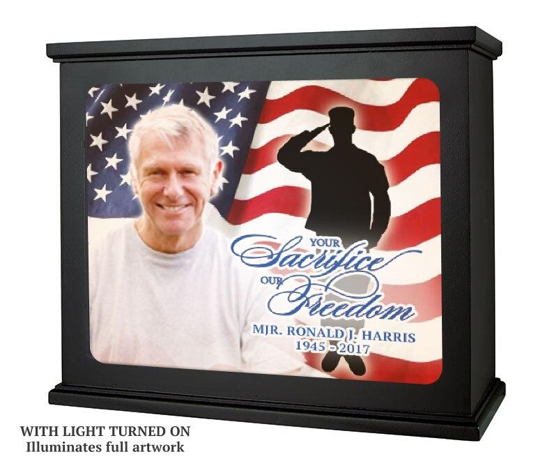 Military Patriotic Photo Memorial Light Box - Celebrate Prints